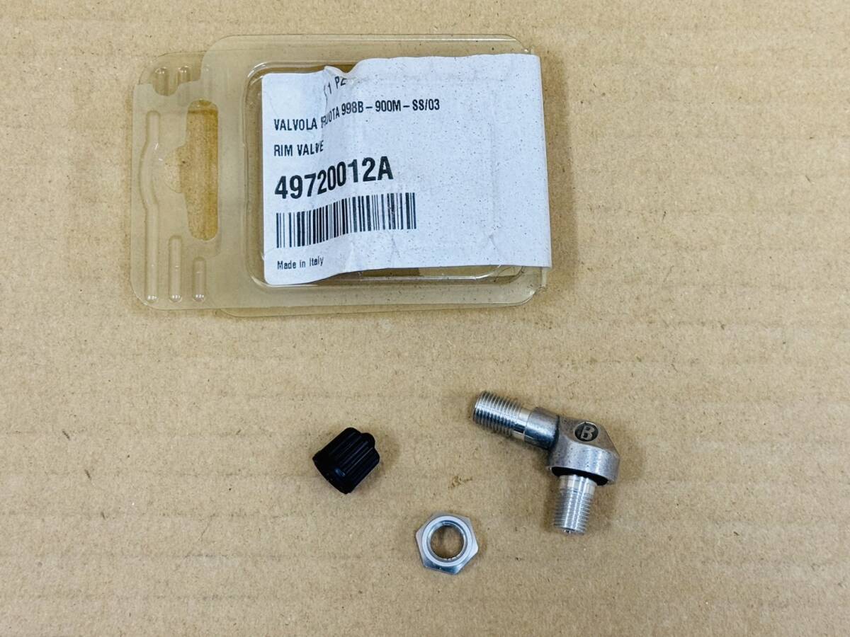 ★J14 送料無料! 新品 ドゥカティ 748 998 M696 M1100 S2R S4RS パニガーレ 1199 1299 純正 チューブレス タイヤ バルブ 49720012A ...