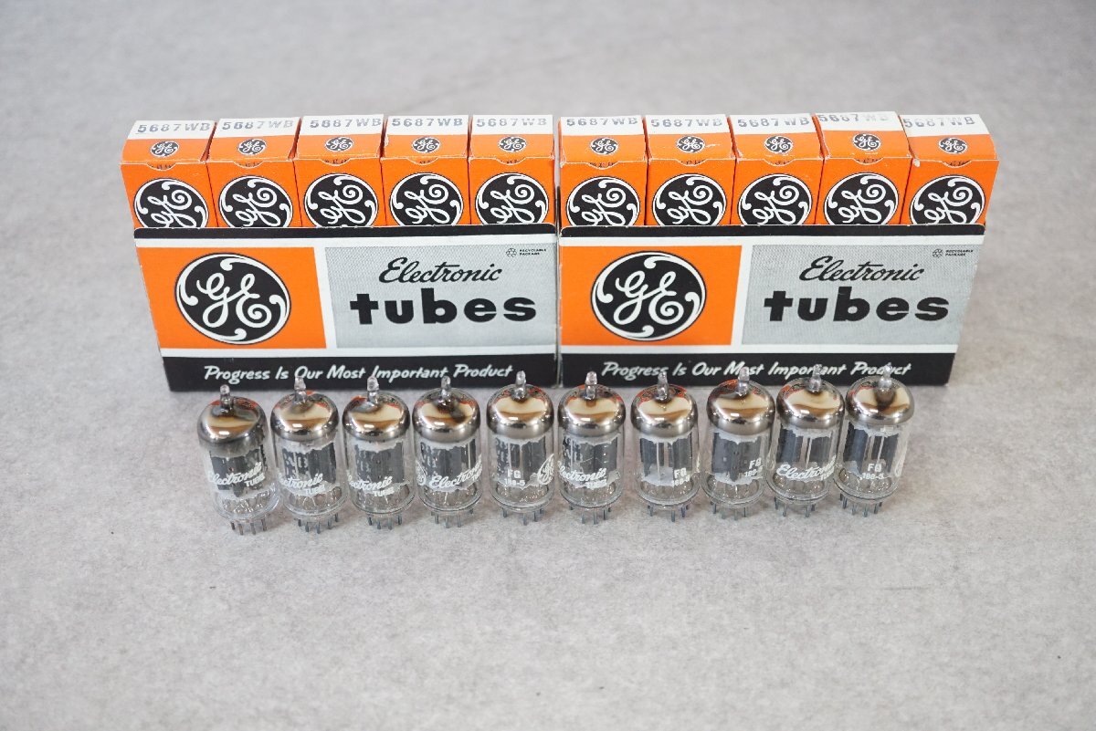 [QS][C4234660] 10本セット GENERAL ELECTRIC GE ゼネラルエレクトリック 5687WB 真空管 箱付き ...
