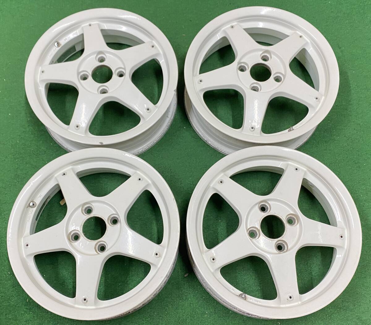 RAYS CAL-CHOPPY 15インチ アルミホイール4本セット・レイズ キャルチョッピー・PCD100-4H・中古 希少15インチ ...