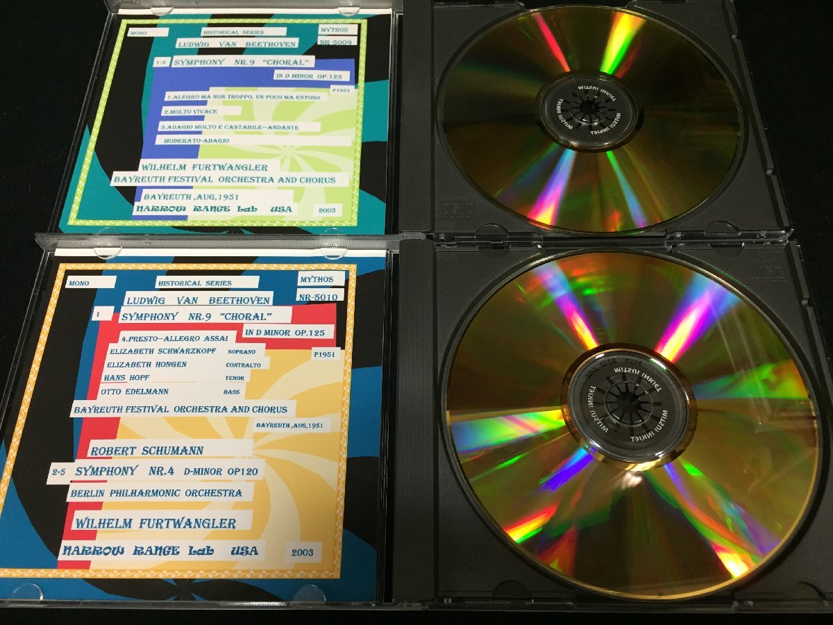 ★CD-R GOLD★[MYTHOS] フルトヴェングラー ベートーヴェン：交響曲第9番 1951年バイロイト/シューマン：交響曲第4番（NR ...