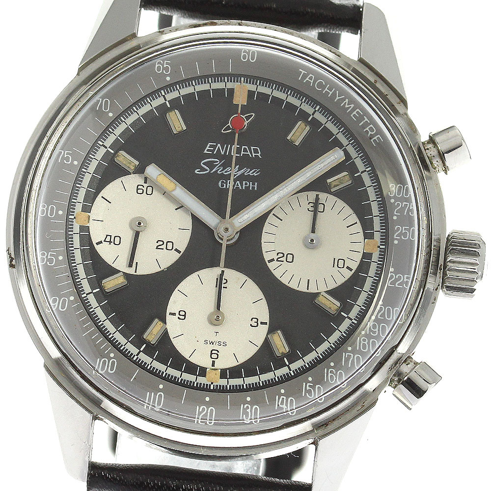 訳あり エニカ ENICAR 072-02-01 シェルパ クロノグラフ 手巻き メンズ _780673 /【Buyee】 Buyee - Japanese Proxy Service ...