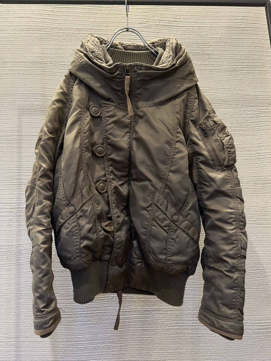 00s archive goa military bomber jacket super rare japanese label ...