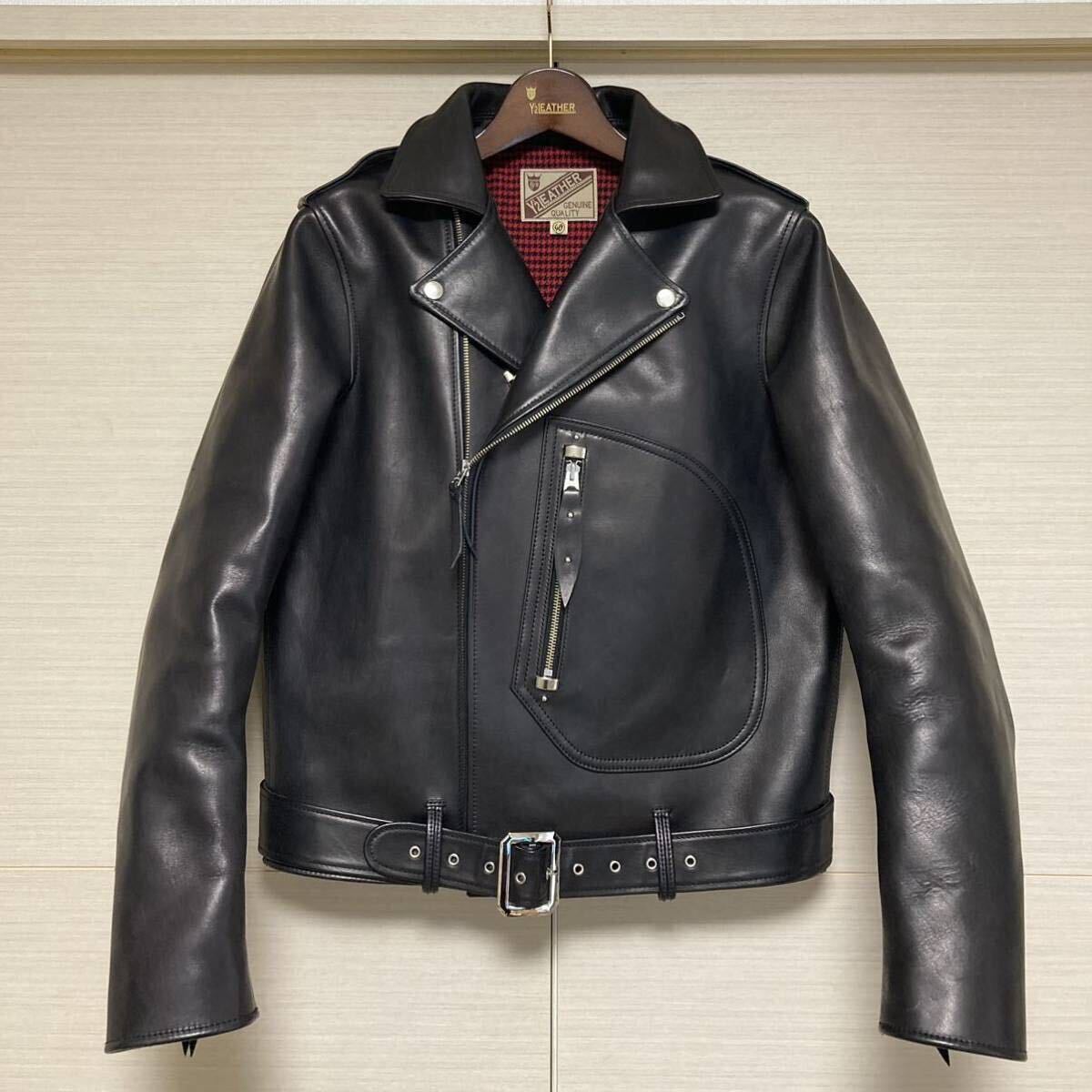 新品同様 ワイツーレザー 209,000円 Y2-02 エコホース ホースハイド サイズ40 Y2レザー ライダースジャケット/ 検 フリー ...