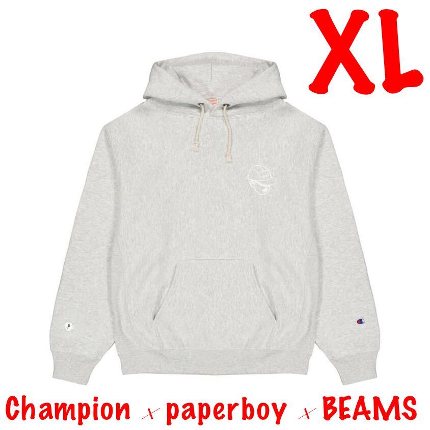 【Champion × paperboy × BEAMS】別注Reverse Weave Hoodie【XL】リバースウィーブフーディ ...