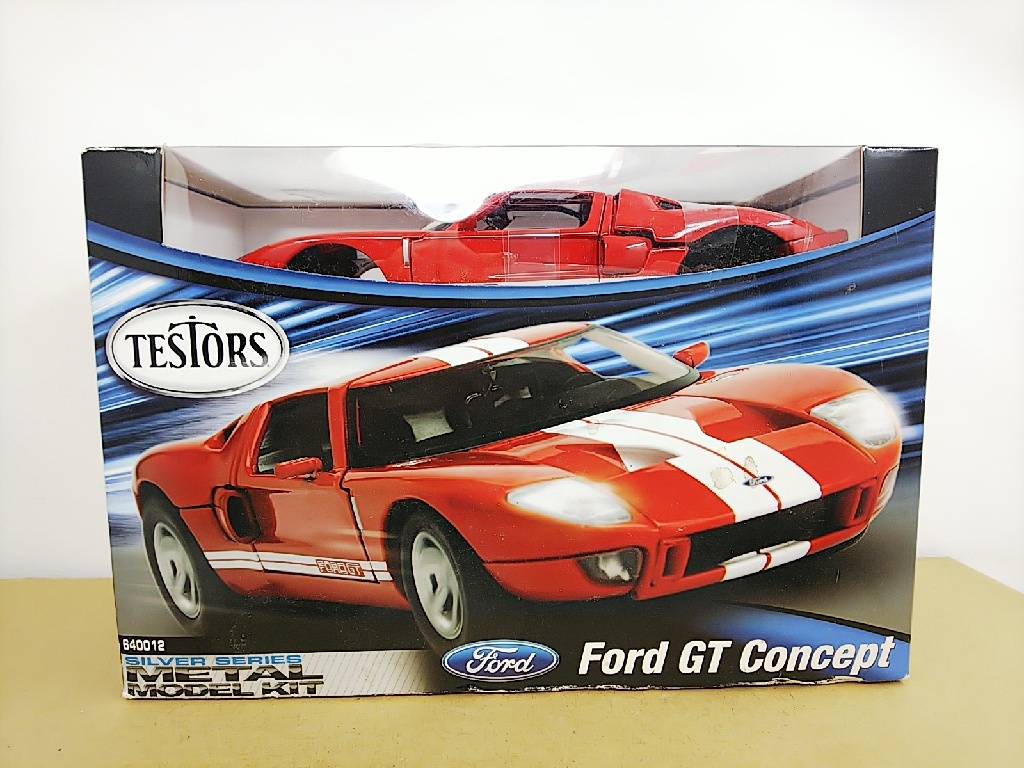 TESTORS METAL MODEL KIT 組み立て式モデルキット1/43 Ford GT Concept レッド フォード メタルモデル ...