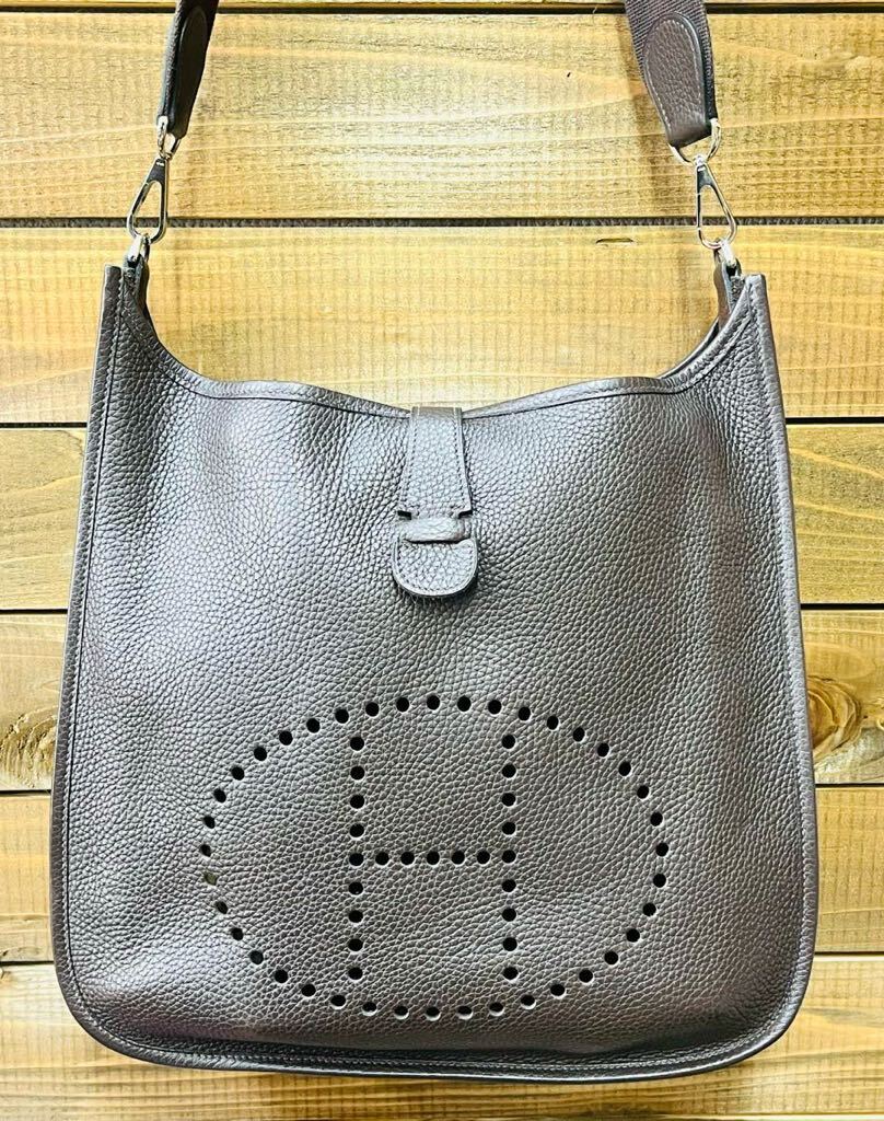★ 美品 HERMES エルメス エヴリン2 GM ショルダーバッグ ダークブラウン 茶 J刻印 肩掛け 保存袋 /【Buyee】 Buyee - Japanese Proxy Service ...