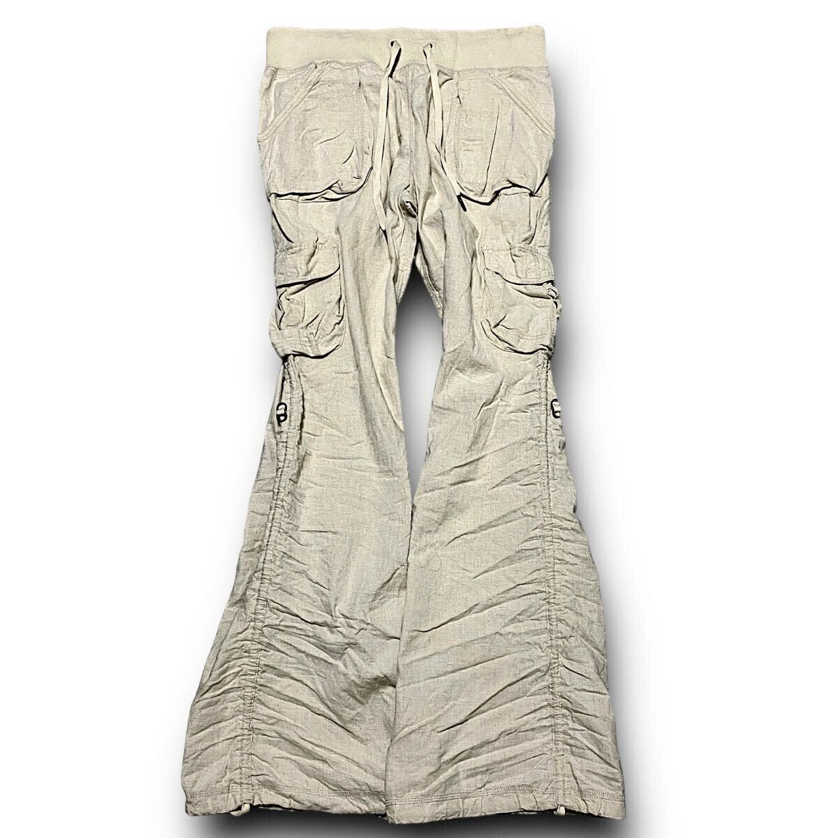 00s G.O.A Archive Parachute Flared Cargo Pants ミリタリー フレア カーゴパンツ l.g.b lgb goa ifsixwasnine kmrii ...