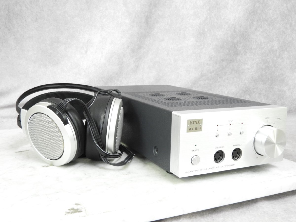 ☆【美品】STAX スタックス SRM-007tA STAXイヤースピーカー専用真空管式ドライバーユニット + SR-007A ヘッドホン ...