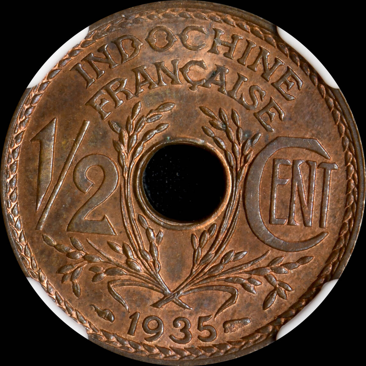 ★金終 【NGC MS64RB】1935 インドシナ 1/2C銅貨 未使用+ //世界コイン 古銭 貨幣 硬貨 銀貨 金貨 銅貨【決済期限火曜 ...