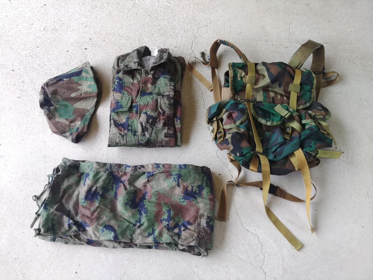 タイ海兵隊 装備セット タイデジ迷彩服上下 USサイズXS ウッドランド ミニALICEパック PASGTヘルメットカバー /【Buyee ...