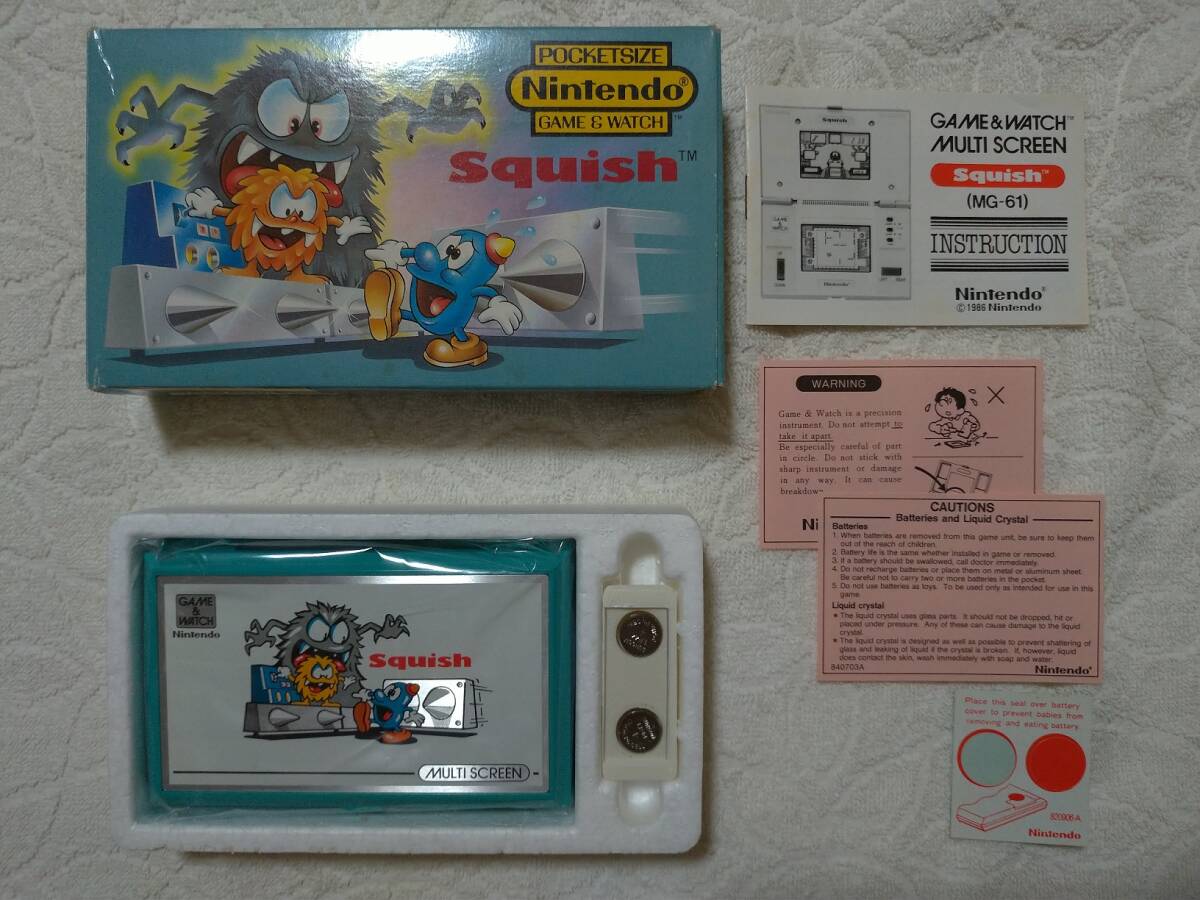 【美品】任天堂ゲームウォッチ スキッシュ 箱説付★Nintendo GAME&WATCH Squish MG-61 /【Buyee ...