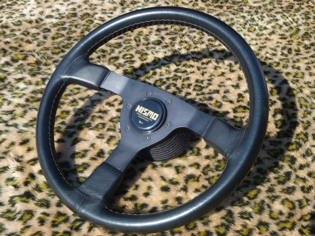 【美品！純正】NISMO 旧ロゴ レザー ニスモ ステアリング GT-R GTR BNR32 BCNR33 BNR34 R30 R31 GTS-R R32 R33 R34 S14 S13 ...