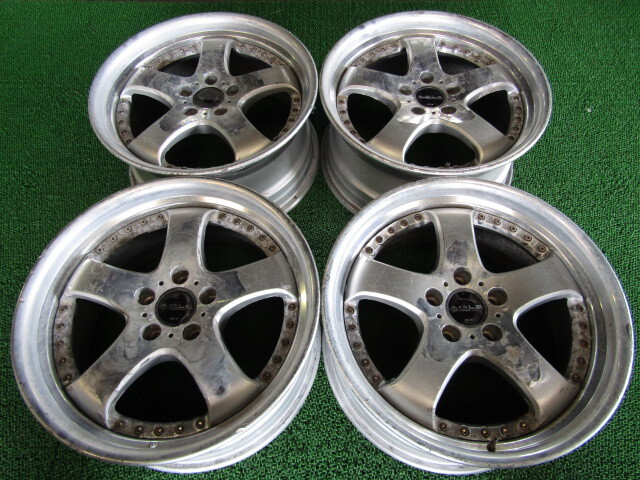 E4301 SSR AGLE PREMIUM エイグル プレミアム 18インチ 8.5J+31 114.3-5H 4本セット ジャンク品 段リム レクサスRX ハリアーなど /【Buyee ...