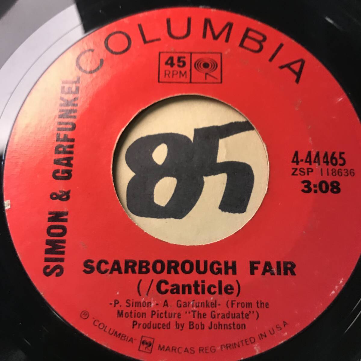 SIMON & GARFUNKEL APRIL COME SHE WILL / SCARBOROUGH FAIR 両面EX+ 1968 ...