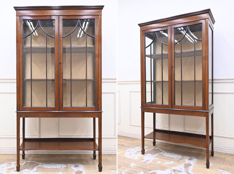 KR15 アンティーク イギリス製 英国 クラシック 飾り棚 ガラスキャビネット コレクションケース キュリオケース /【Buyee】 Buyee - Japanese Proxy ...