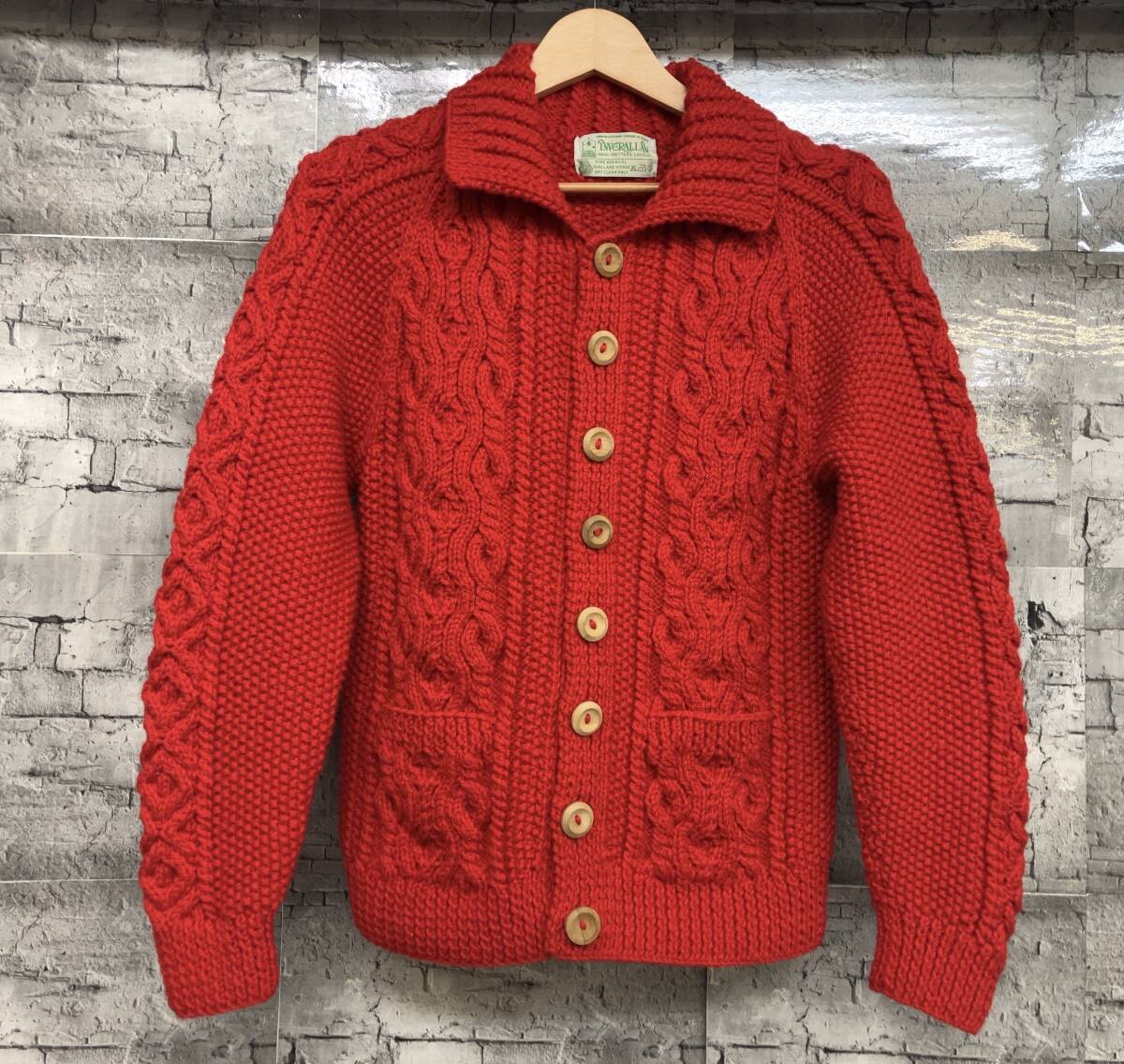 INVERALLAN インバーアラン ハンドニット カーディガン ウール レッド 店舗受取可 /【Buyee】 Buyee ...