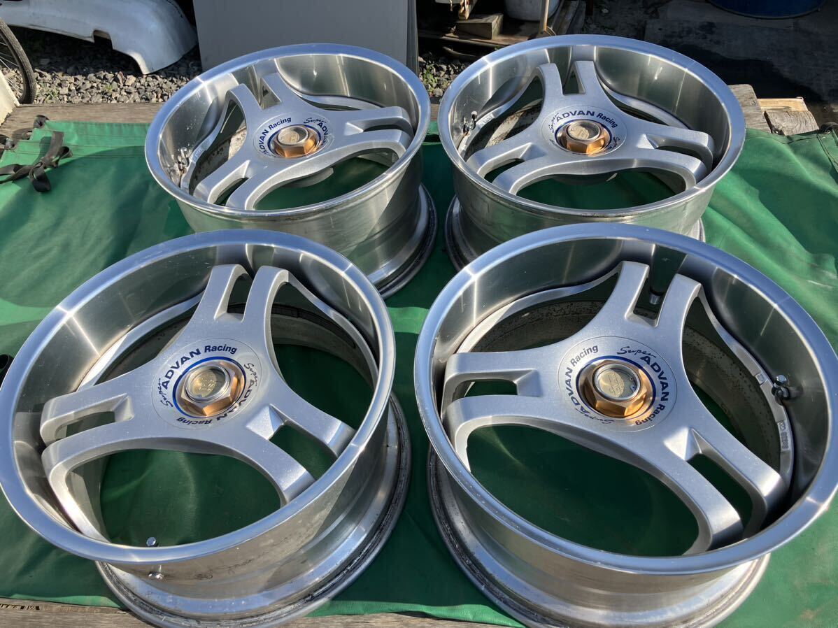 【送料無料】希少 Surer ADVAN Racing SA3R 【9.5J+38】 18インチ 4本セット センターキャップ付 スーパー ...