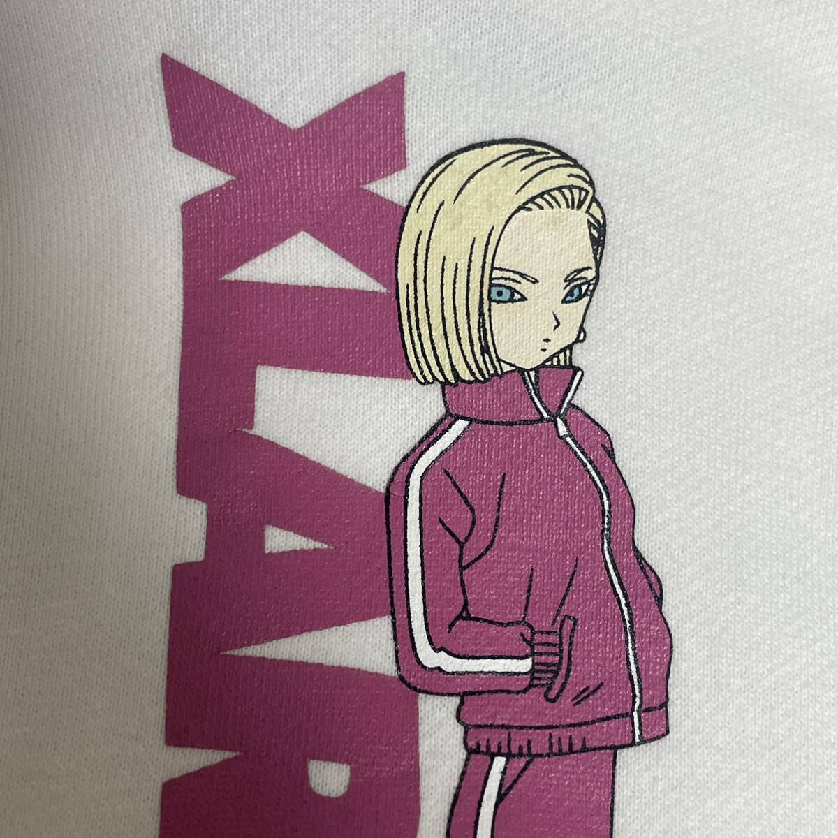 【超希少品・入手困難】XLARGE xlarge エクストララージ ドラゴンボール 人造人間18号 18号 パーカー 白 Sサイズ ...