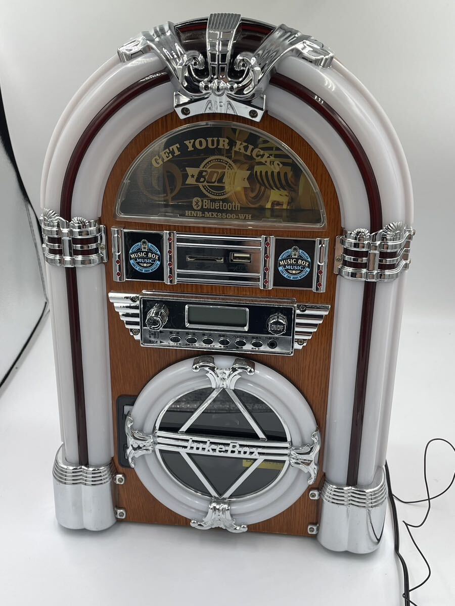juke box ジュークボックス型 MP3 Bluetooth 対応SD/USB/CD/ラジオHNB-MX2500-WH動作確認済み ...
