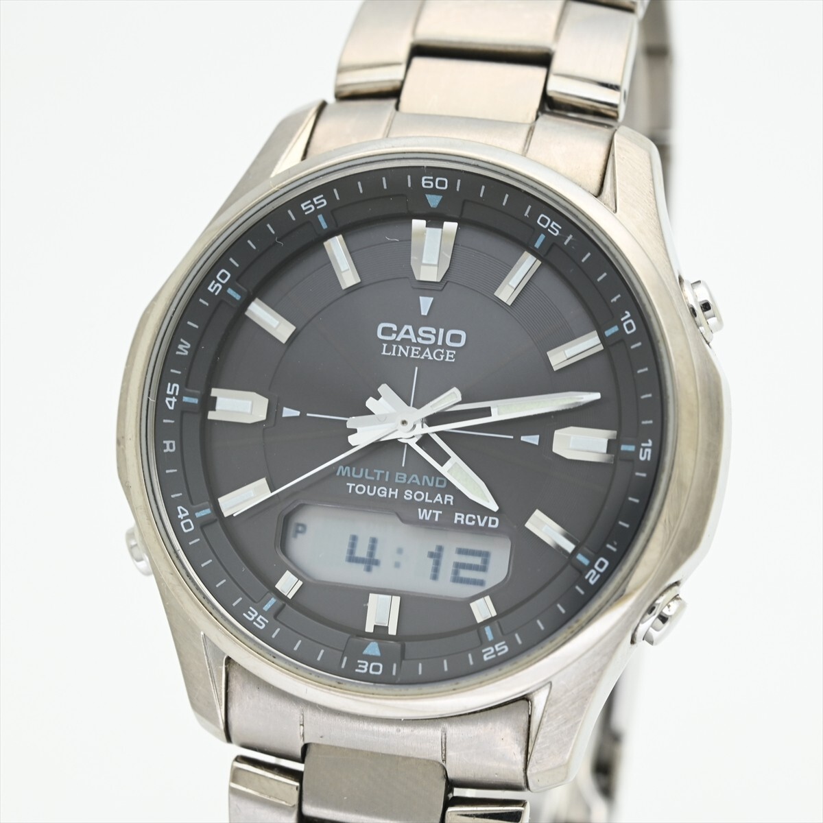 35.CASIO/LINEAGE チタン/TITANIUM タフソーラー電波時計 LCW-M100T メンズ腕時計 純正ベルト カシオ リニ ...