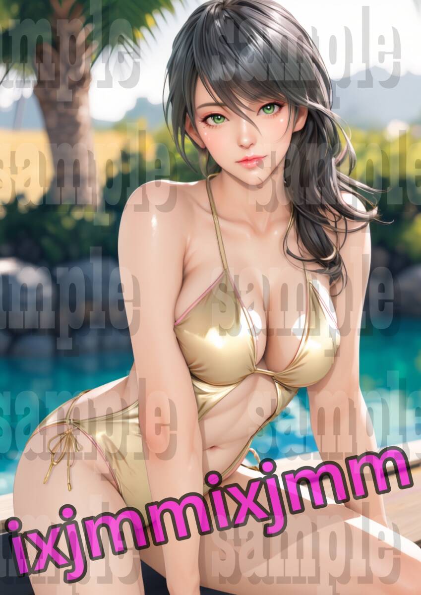 A4 イラスト アニメ ポスター 一点物 高画質 同人 ファンアート DOA6 デッドオアアライブ たまき ピンク ゴールド 水着 ロング 203 /【Buyee】 Buyee ...