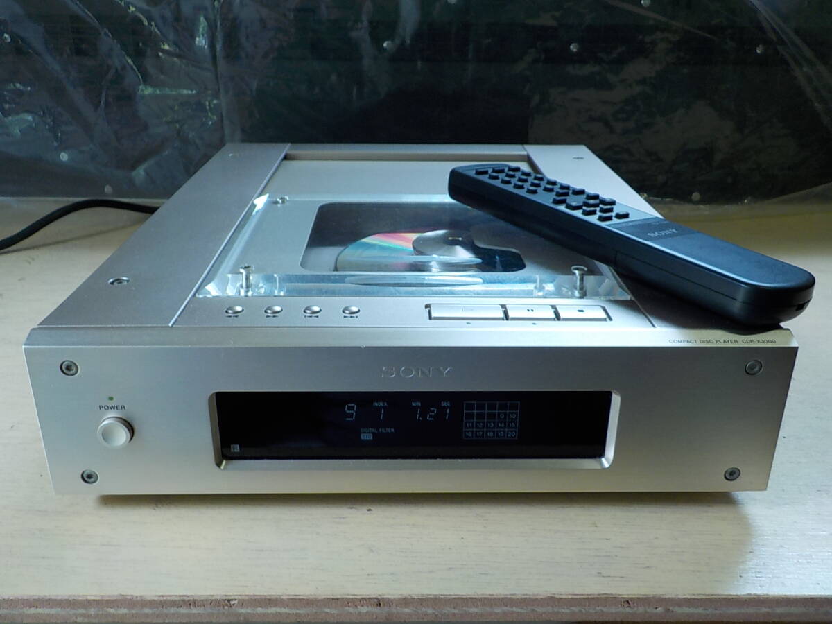 SONY CDP-X3000 動作品 固定ピックアップ トップローディング リモコン付き CDプレーヤー 有名機種 ソニー CDP-X5000 ...