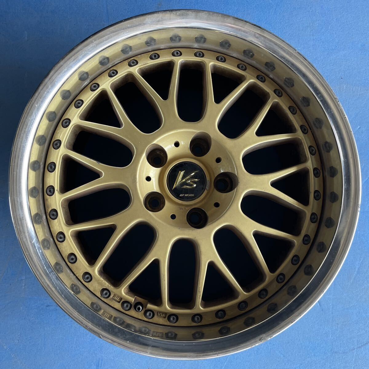 深リム 3ピース WORK VS-XX ワーク VS 17×9JJ+35(実測) PCD114.3-5穴 ハブ径約73mm. アルミホイール1 ...