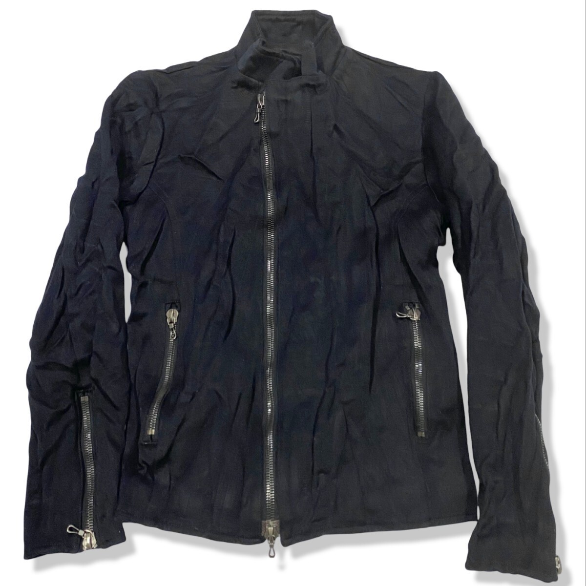 Rare 00's SHELLAC Pleats rider jacket JAPANESE LABEL archive goa ...