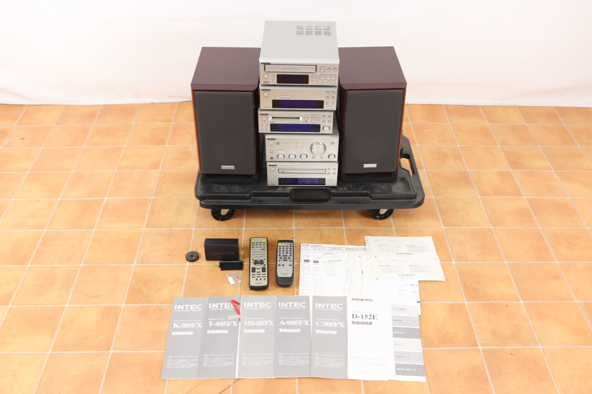 【通電OK】ONKYO システムコンポ A-905FX T-405FX K-505FX C-705FX MD-105FX D-152E オンキョー 音響機器 レコーダー_MJH_B0628 ...