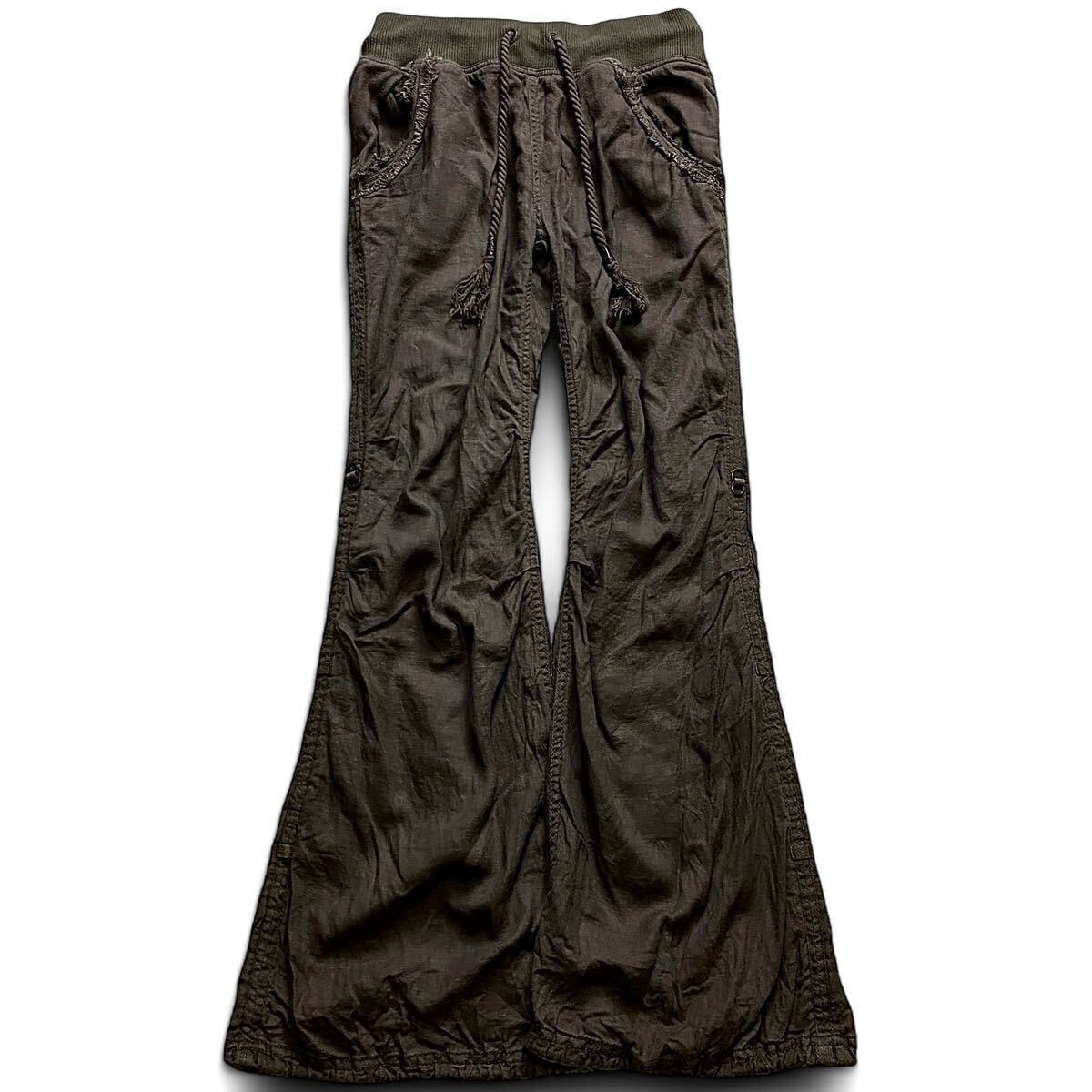 00s G.O.A Archive Ethnic Parachute Flared Cargo Pants フレア カーゴパンツ lgb l.g.b Goa ifsixwasnine ...