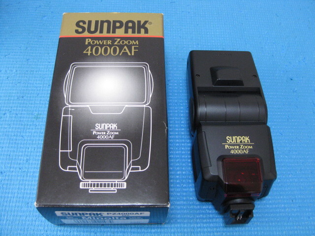 SUNPAK Power Zoom 4000AF ストロボフラッシュ ミノルタ MAXXUM i,ⅹi,si,シリーズ用 送料600円 ...