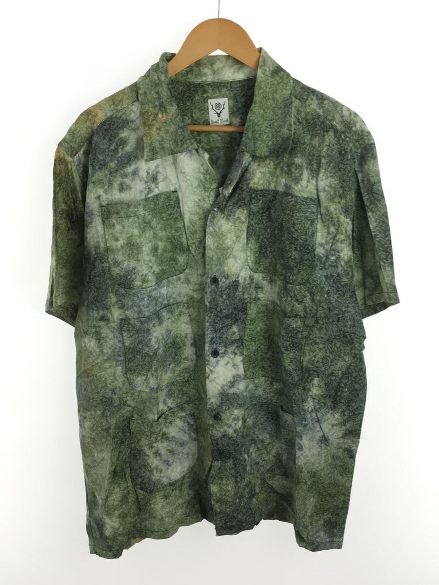 South2 West8(S2W8) 23SS/ S/S 6Pocket Shirt/半袖シャツ/L/レーヨン/グリーン/MR782 ...