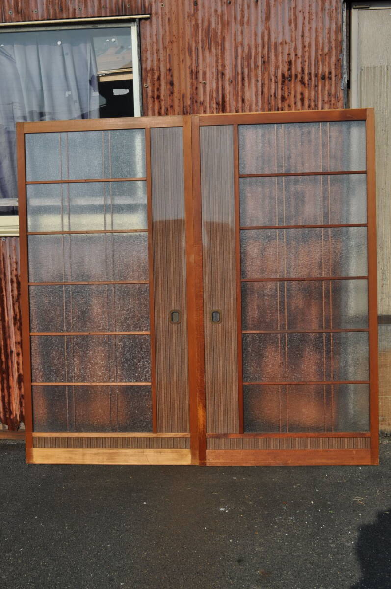 名2 4枚組 美木目化粧板 流れ模様ガラス 木製引戸 1770x900x30ミリ /【Buyee】 Buyee - Japanese Proxy Service | Buy from Japan!