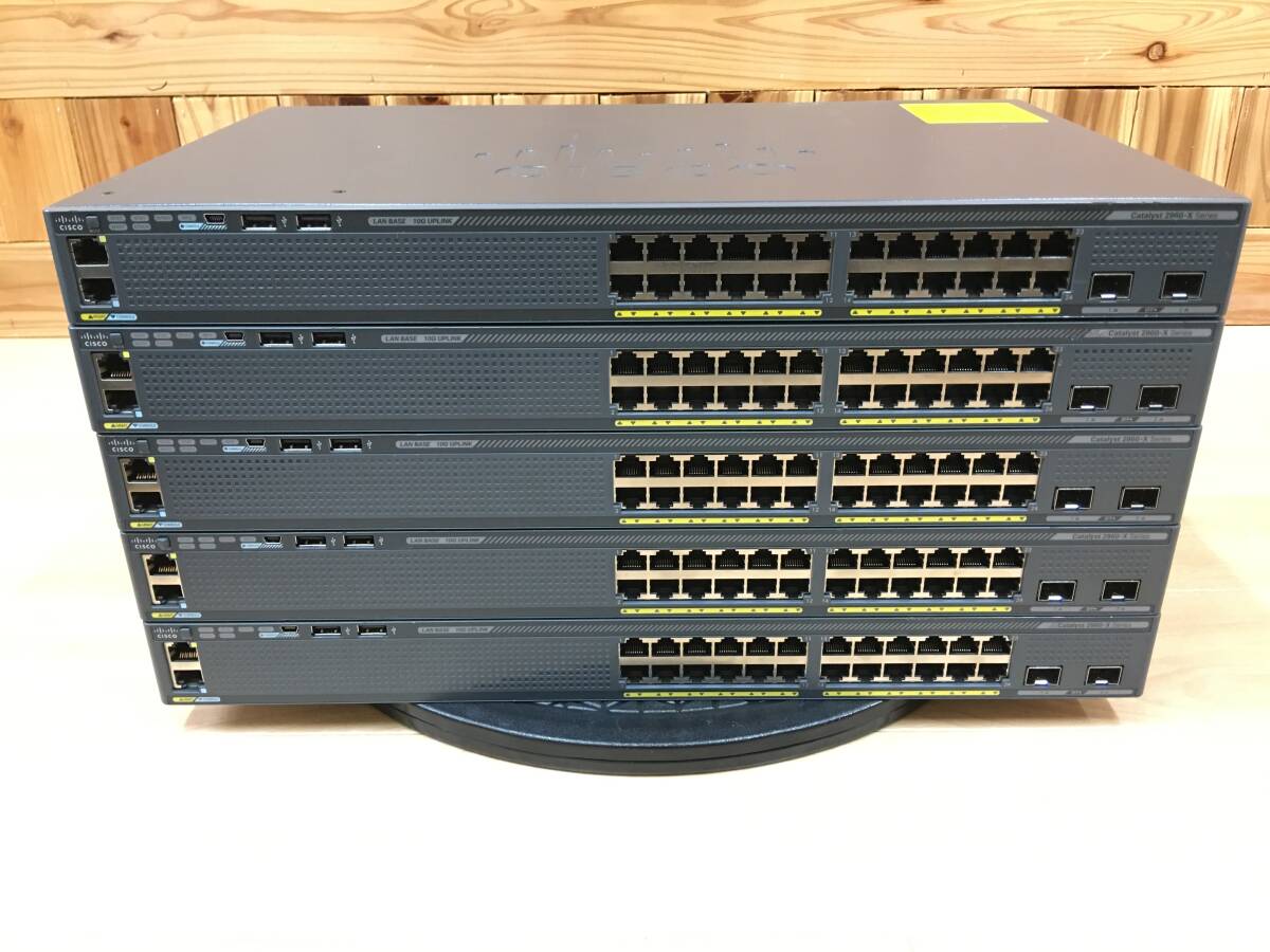 A21450)Cisco Catalyst 2960-X シリーズ (WS-C2960X-24TD-L) 現状品5台セット＊Cisco ...