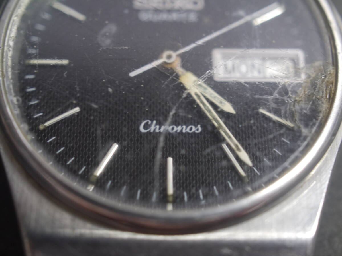 セイコー SEIKO クロノス Chronos クォーツ 3針 デイデイト 8123-7090 男性用 メンズ 腕時計 y573 ジャンク ...