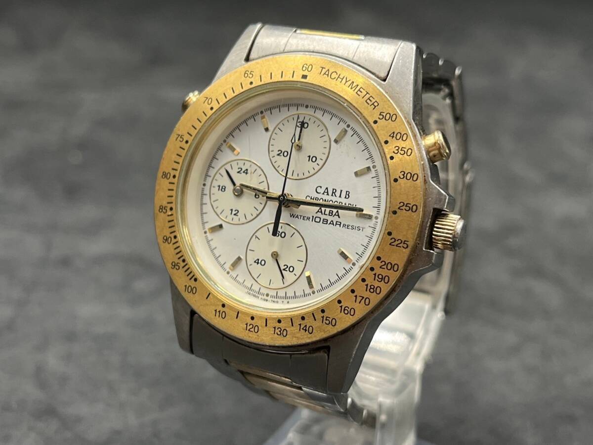SEIKO ALBA/セイコー アルバ Y189-7A10 CARIB CHRONOGRAPH/カリブ クロノグラフ 腕時計 Y189 ...