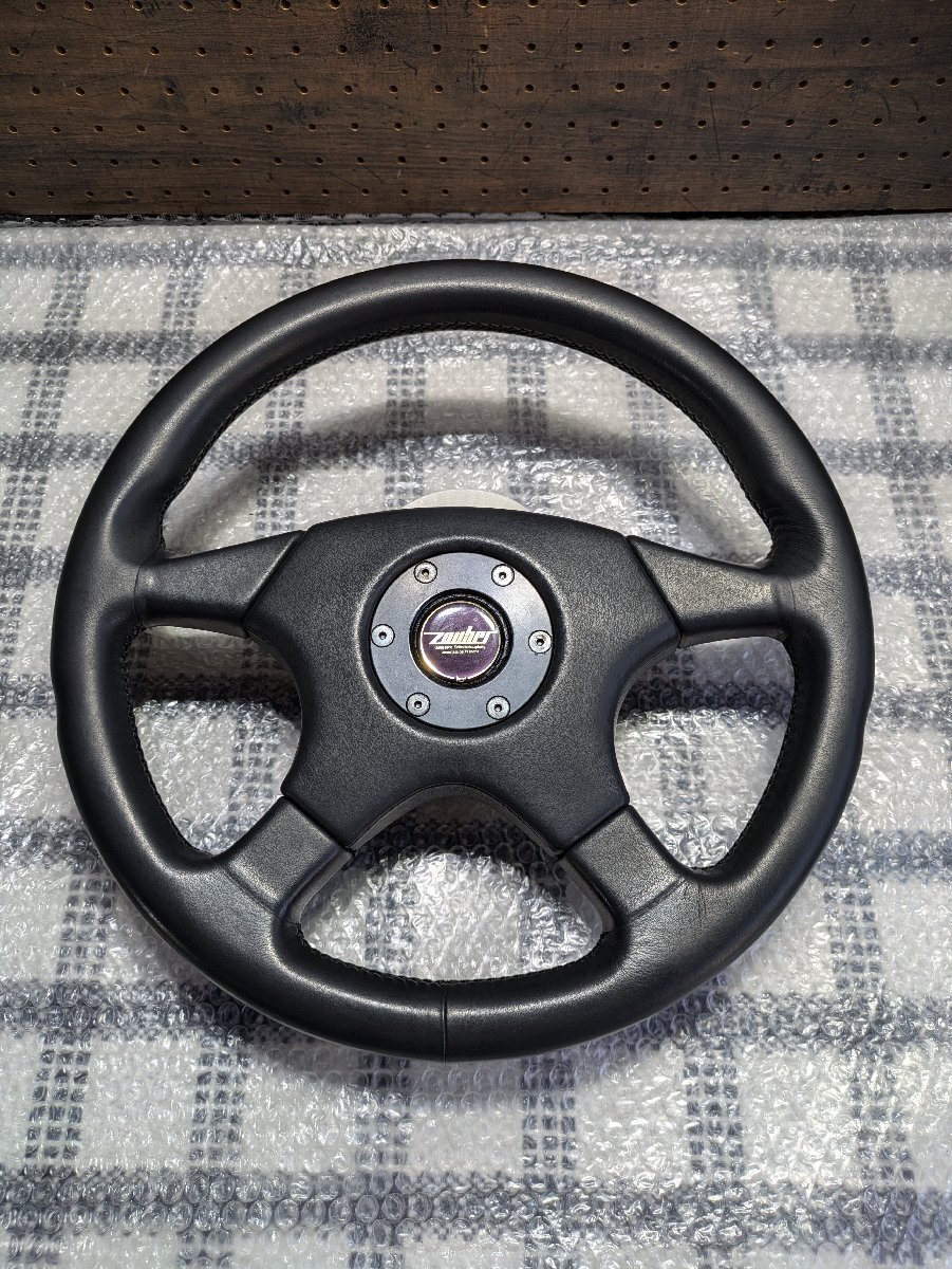 Zauber ザウバー 本革 ステアリング 4本スポーク 36.5Φ ハンドル 絶版 超美品 希少 VIP BMW アルピナ 560 ベンツ M3 36 MOMO モモ /【Buyee ...