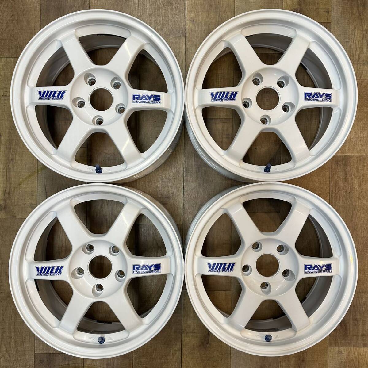 [489]希少サイズ!RAYS VOLK RACING TE37 16インチ 7.0JJ +33 5穴 PCD114.3 4本セット レイズ ボルクレーシング ホワイト /【Buyee ...