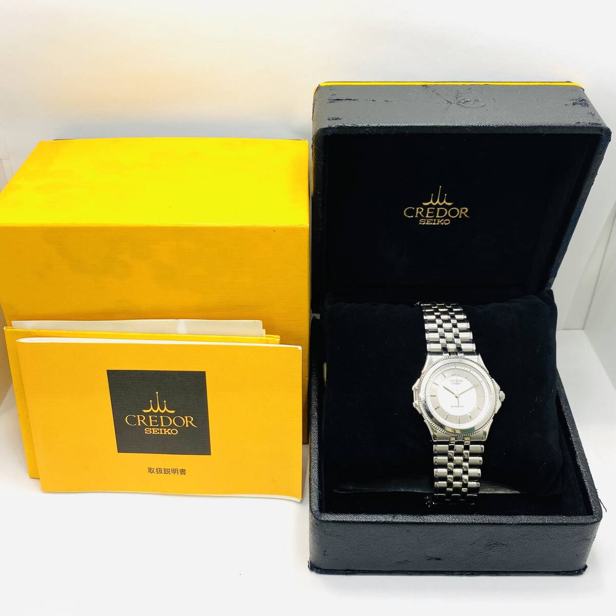 SEIKO セイコー CREDOR クレドール KINETIC キネティック 4M71-0A30 オートクオーツ 18KT×SS メンズ 腕時計 箱付き 動作品 /【Buyee】 Buyee ...