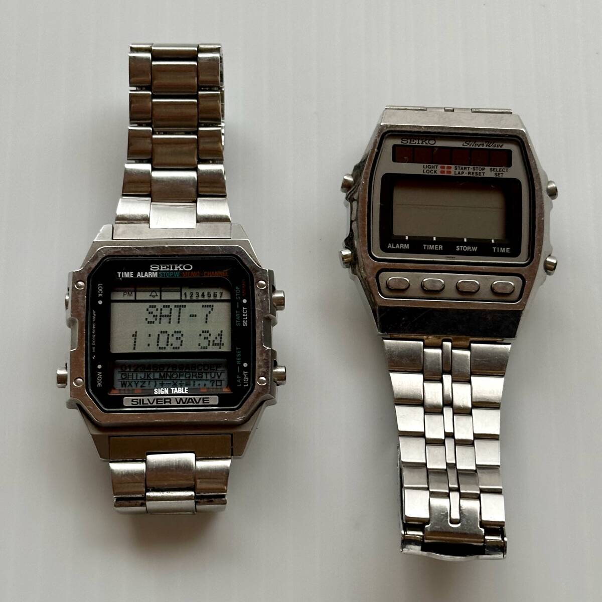 送料無料 セイコー シルバーウェーブ D409-5030 / A557-5000 1980年代 SEIKO Silver wave デジタル 腕時計 ビンテージ /【Buyee】 Buyee ...