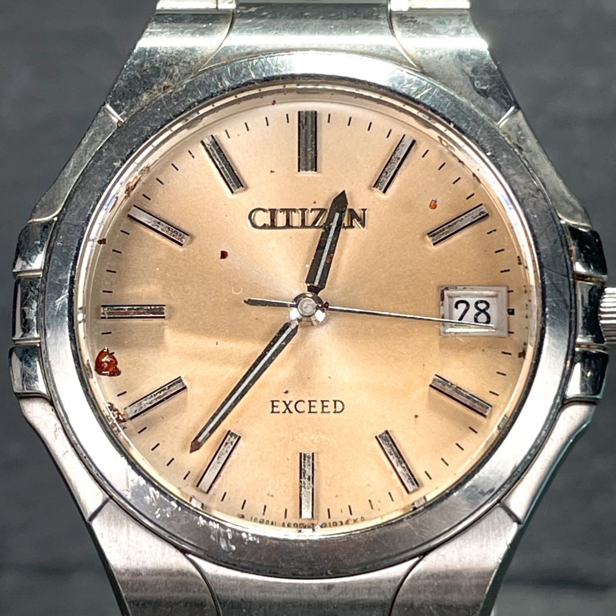 CITIZEN シチズン EXCEED エクシード A690-T001220 腕時計 アナログ クオーツ 3針 カレンダー メタルバンド 新品電池交換済み 動作確認済み /【Buyee ...