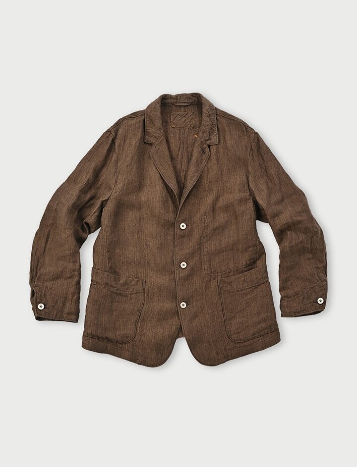 45R 45rpm 23ss インドリネンヘリンボンのシャツジャケット リネン ジャケット 1 ブラウン /【Buyee】 Buyee - Japanese Proxy Service ...