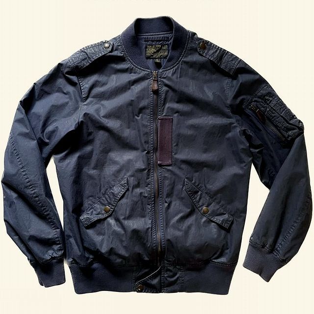 RRL ラルフローレン L-2A FLIGHT JKT コットン USAF フライトジャケット XS AIR FORCE BLUE /【Buyee】