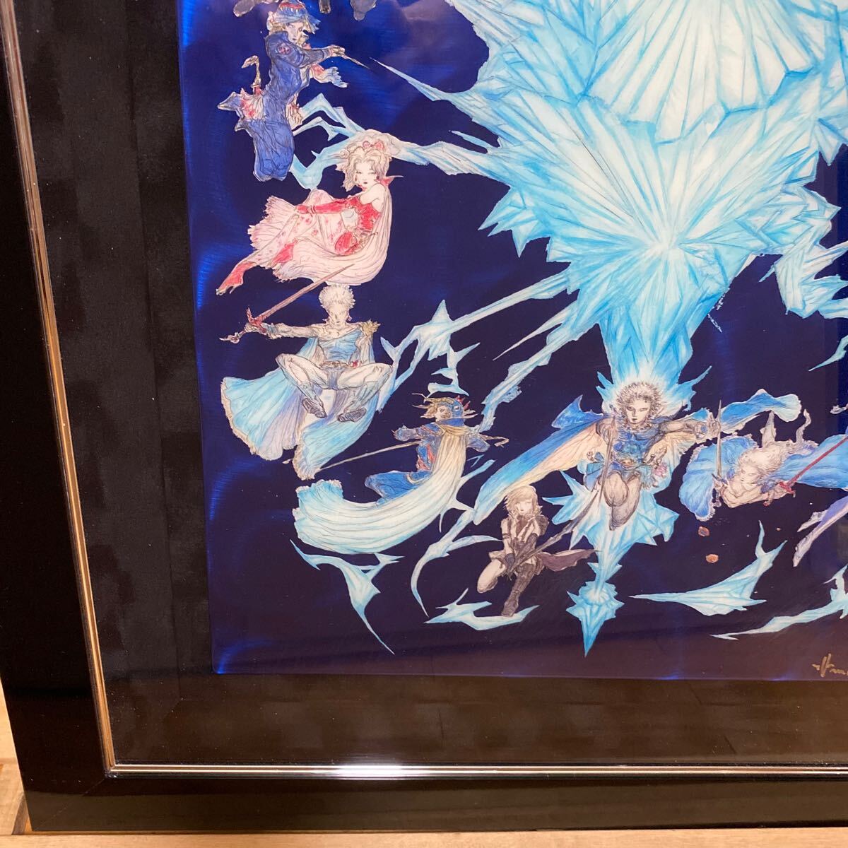 アールビバン 天野喜孝 版画 HEROS METAL 複製原画 ED.1 保証書 保存箱付属 FF ファイナルファンタジー クラウド/ティナ ...