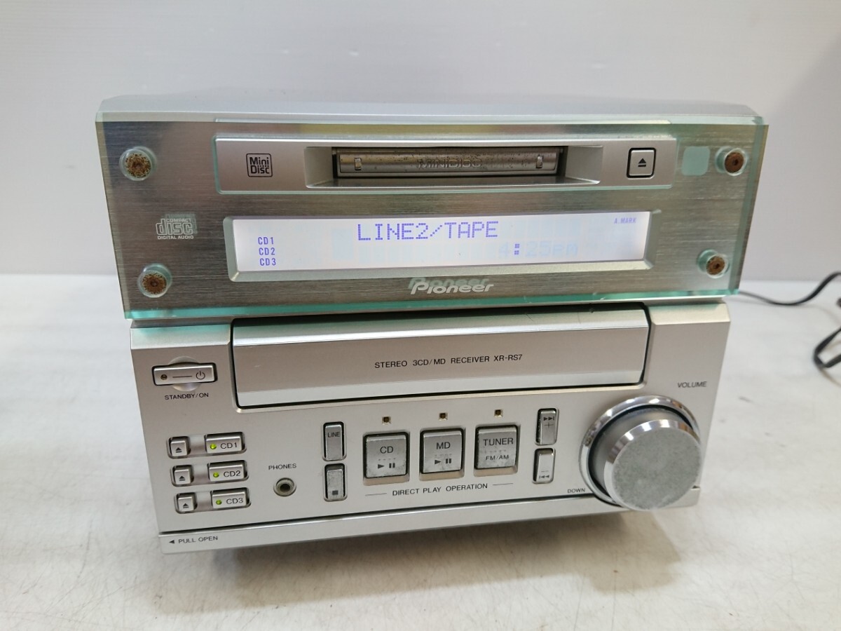管理1307 Pioneer パイオニア STEREO 3CD/MD RECEIVER XR-RS7 CD MDプレーヤー 動作確認済み ジャンク /【Buyee】 Buyee ...