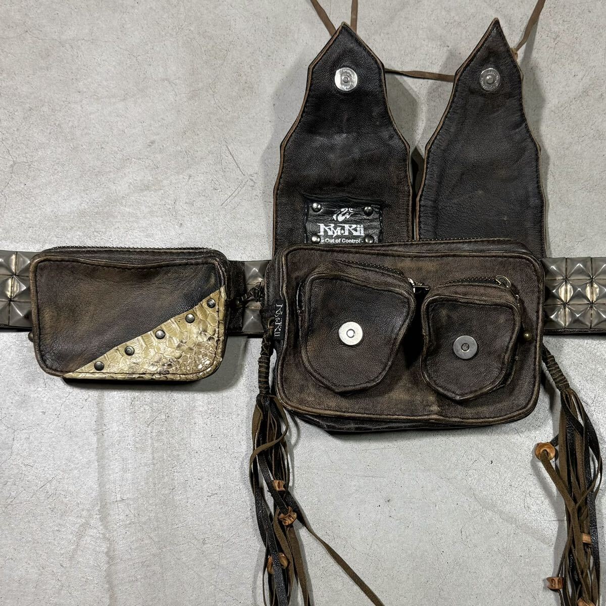 00s KMRii Archive Studded Belt Bag ifsixwasnine L.G.B. 14th Addiction ...
