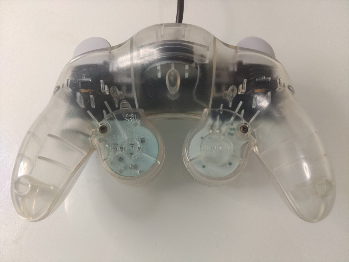 動作品 純正品 ニンテンドー ゲームキューブ コントローラー DOL-003 クリア スケルトン 透明 Nintendo GameCube ...