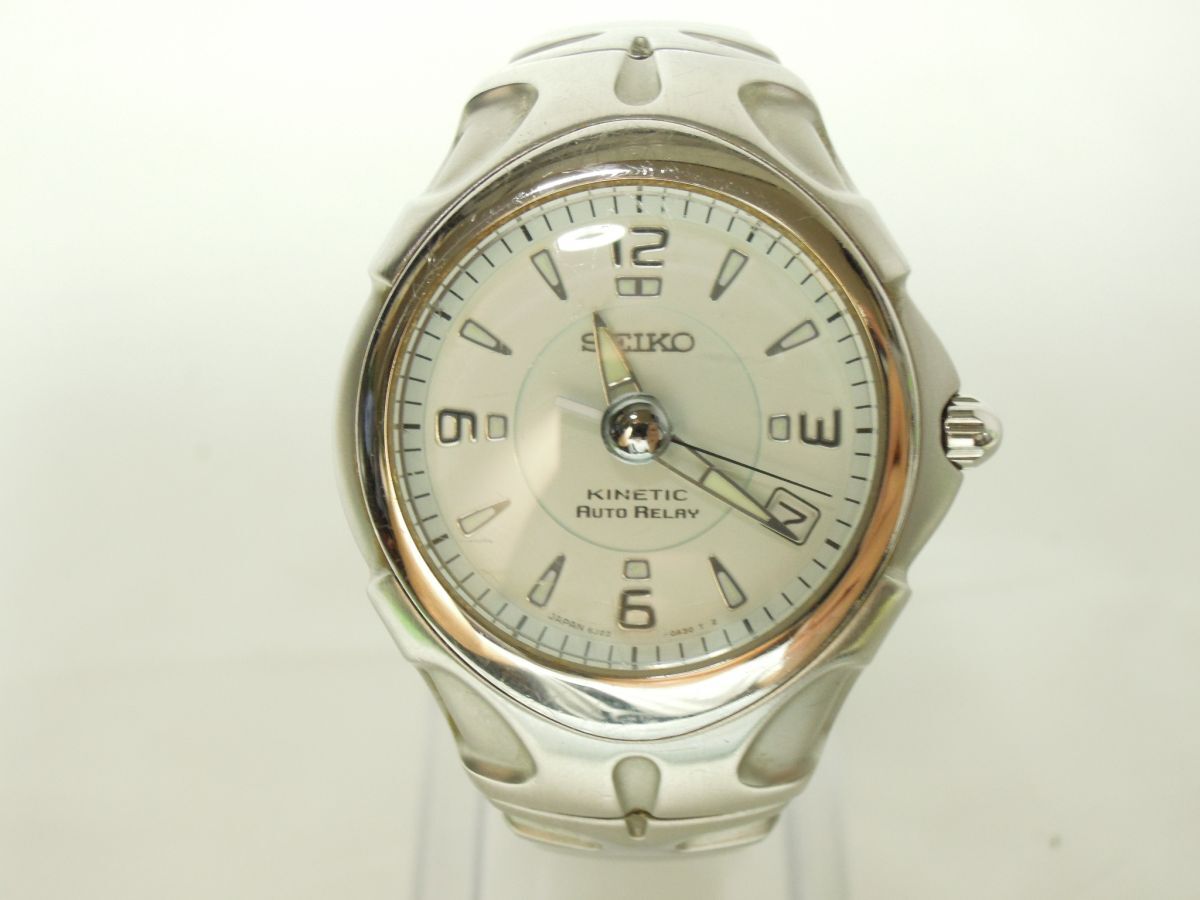 動作品 SEIKO KINETIC AUTO RELAY セイコー キネティック オートリレー 5J22-0A30 腕時計 デイト /【Buyee】 Buyee - Japanese ...