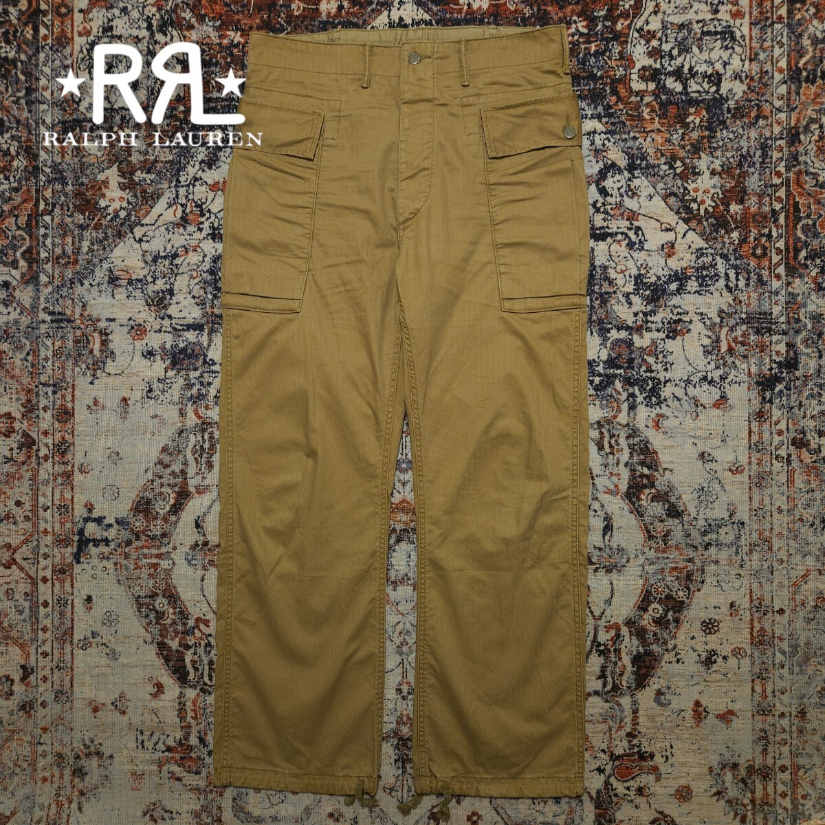 【逸品】 RRL Infantry HBT Cargo Pants 【32×30】 インファントリー ヘリンボーンツイル カーゴパンツ 米国歩兵隊 Ralph Lauren 13スター ...