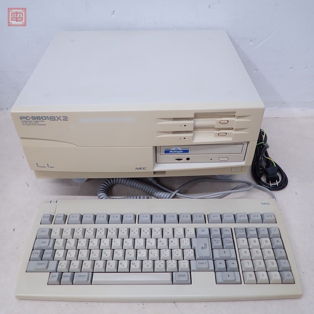 動作品 NEC PC-9801BX2/U2 本体 HDDなし + キーボード まとめセット PC98 日本電気【40 /【Buyee】 Buyee - Japanese Proxy ...